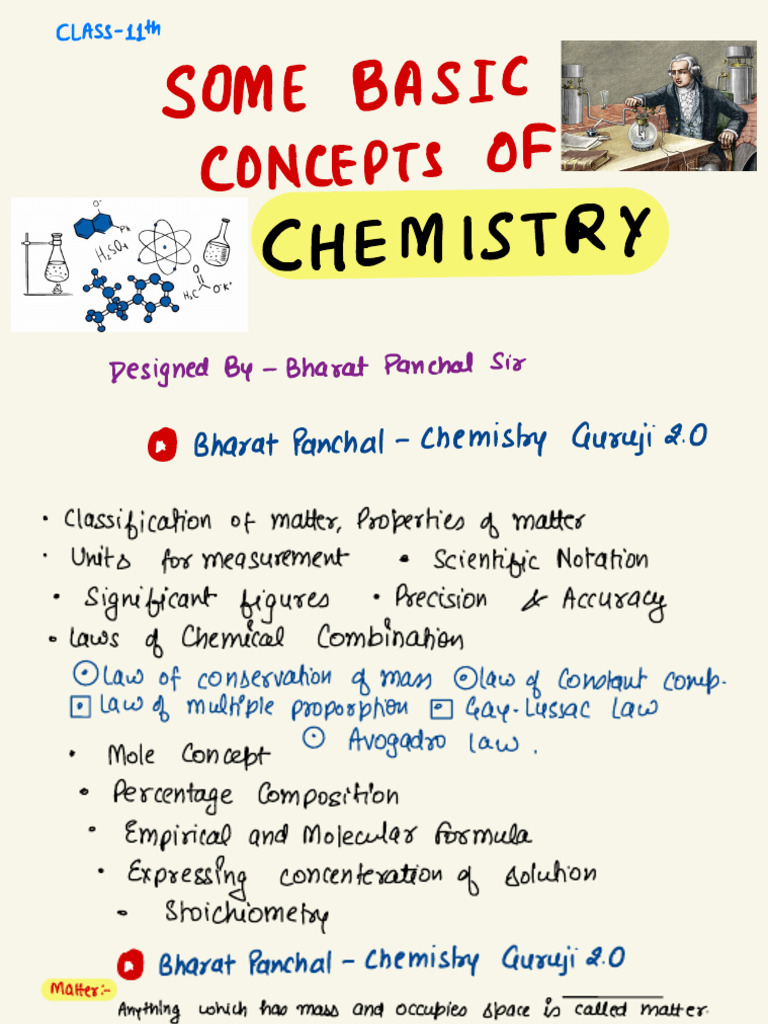 Some Basic Concepts of Chemistry | PDF | Mole (Unit) | Chemistry