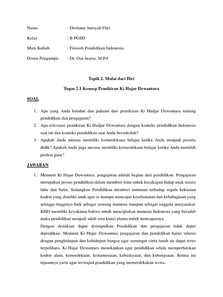 TOPIK 2 FPI MULAI DARI DIRI | PDF