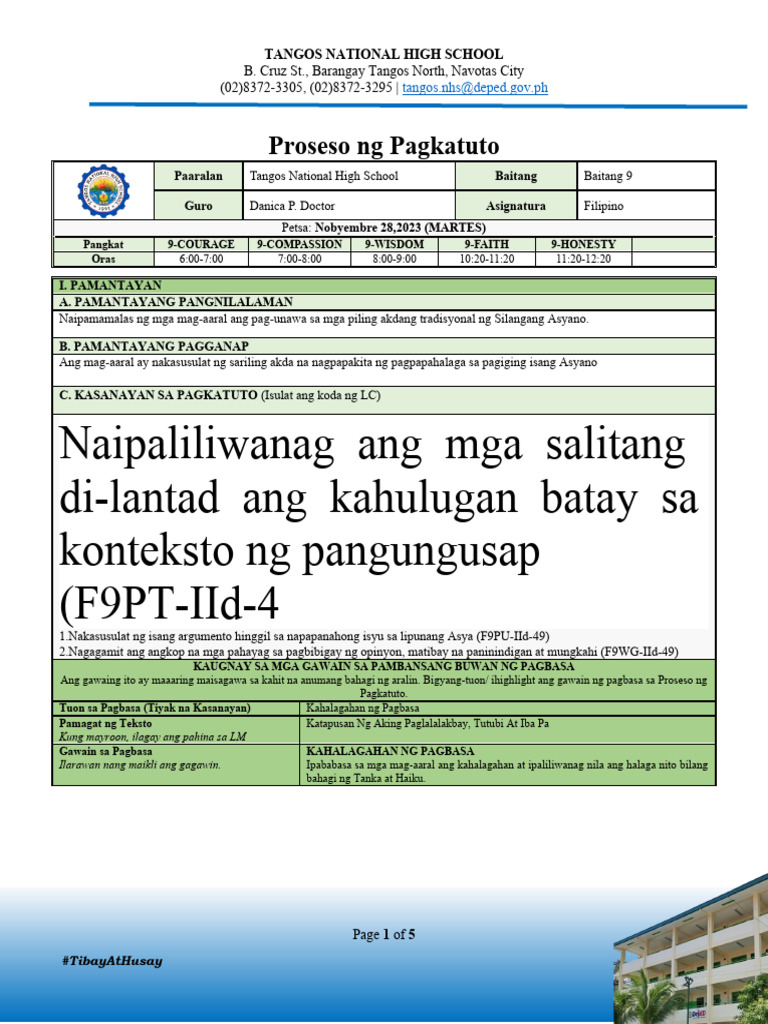 Nobyembre 282023 Sanaysay | PDF