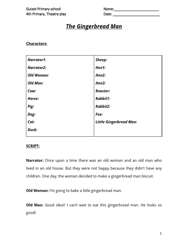 the-gingerbread-man-script | PDF