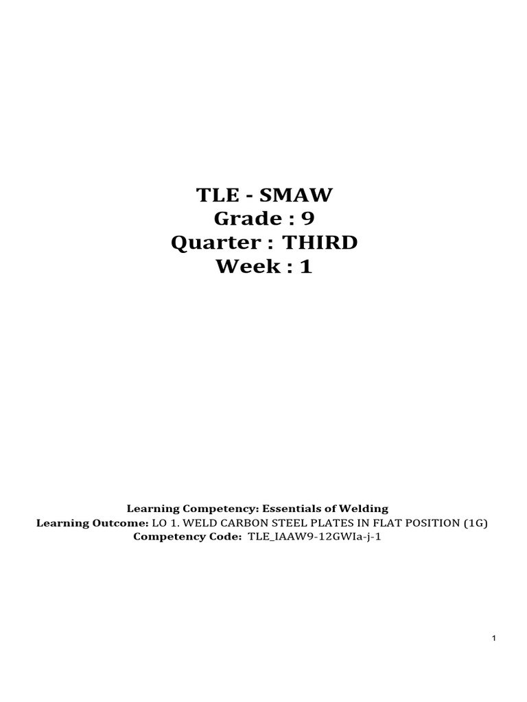 SMAW 9 HTask 1 | PDF | Welding | Construction