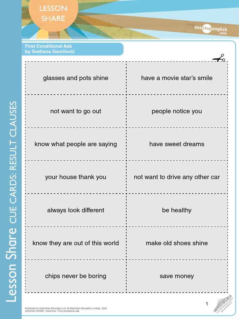 Lesson Share Conditional Ads ws2 741170 | PDF