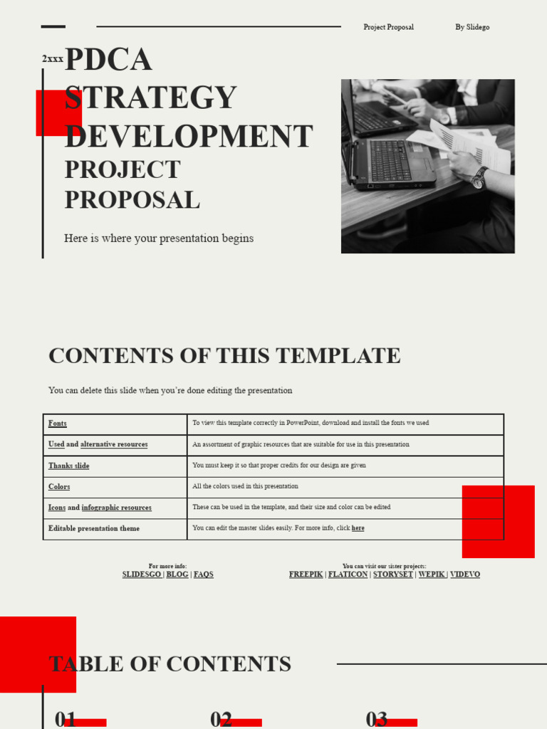 PDCA Strategy Development Project Proposal by Slidesgo | PDF | Planets ...