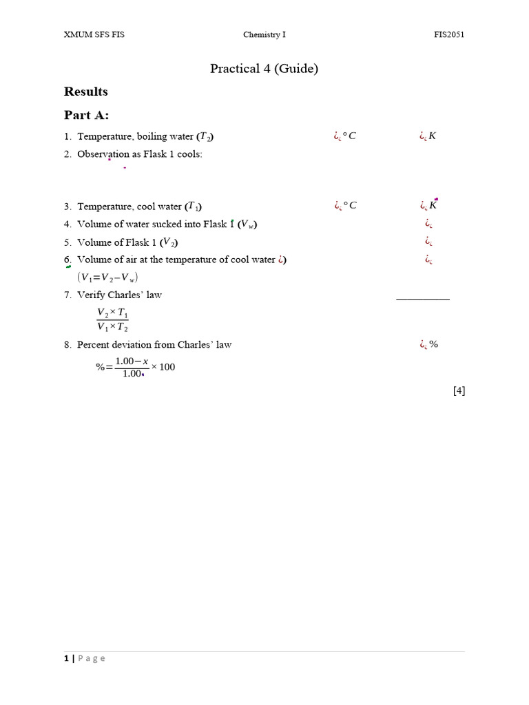 Report Guide Sheet (Practical 4) | PDF