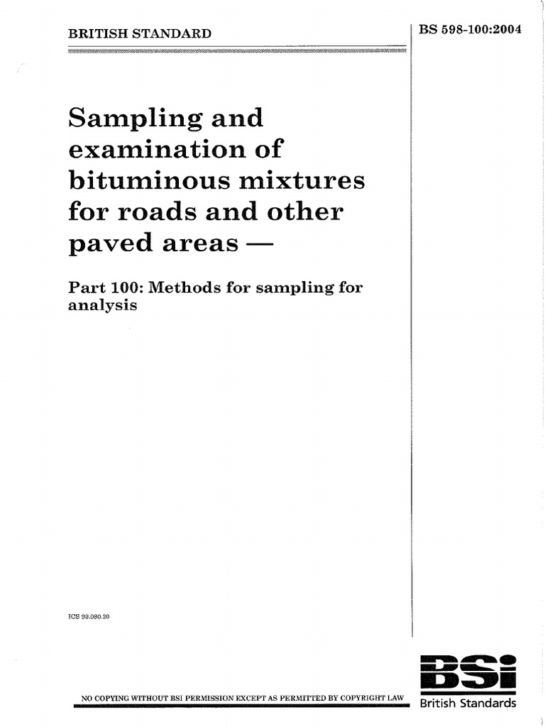 BS 598-100-2004 | PDF