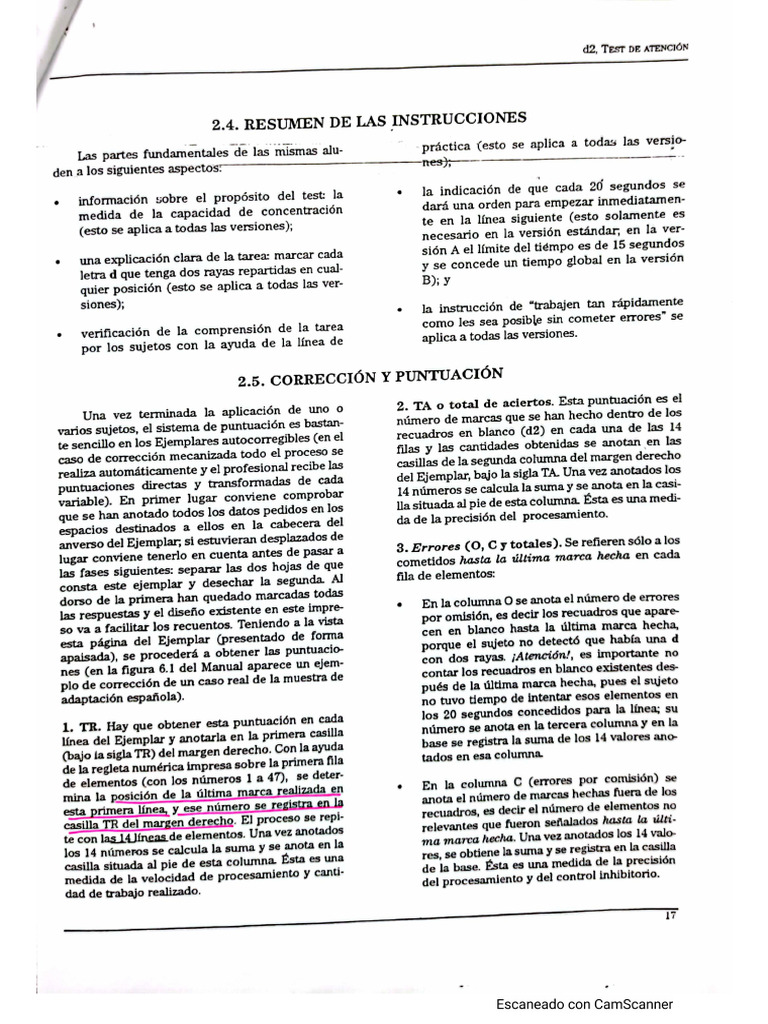 D2 - Completo - Baremo e Interpretación | PDF