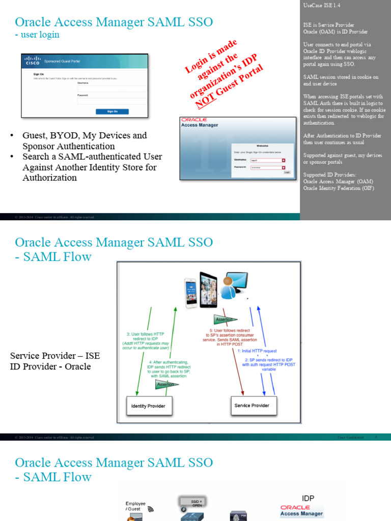 Ise14 - Oam Saml Sso | PDF | Login | Cyberspace