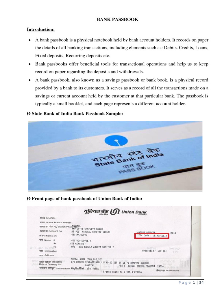 Unit 2 - Bank Passbook | PDF | Cheque | Loans