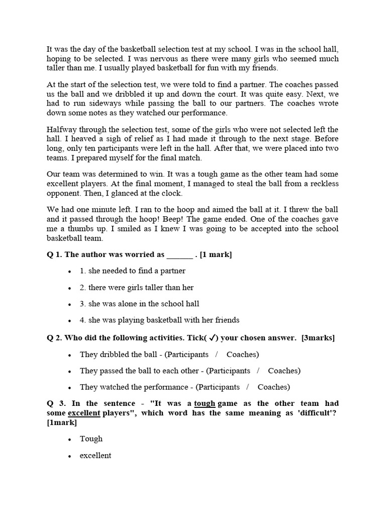 Unseen Passage Practice 2 | PDF