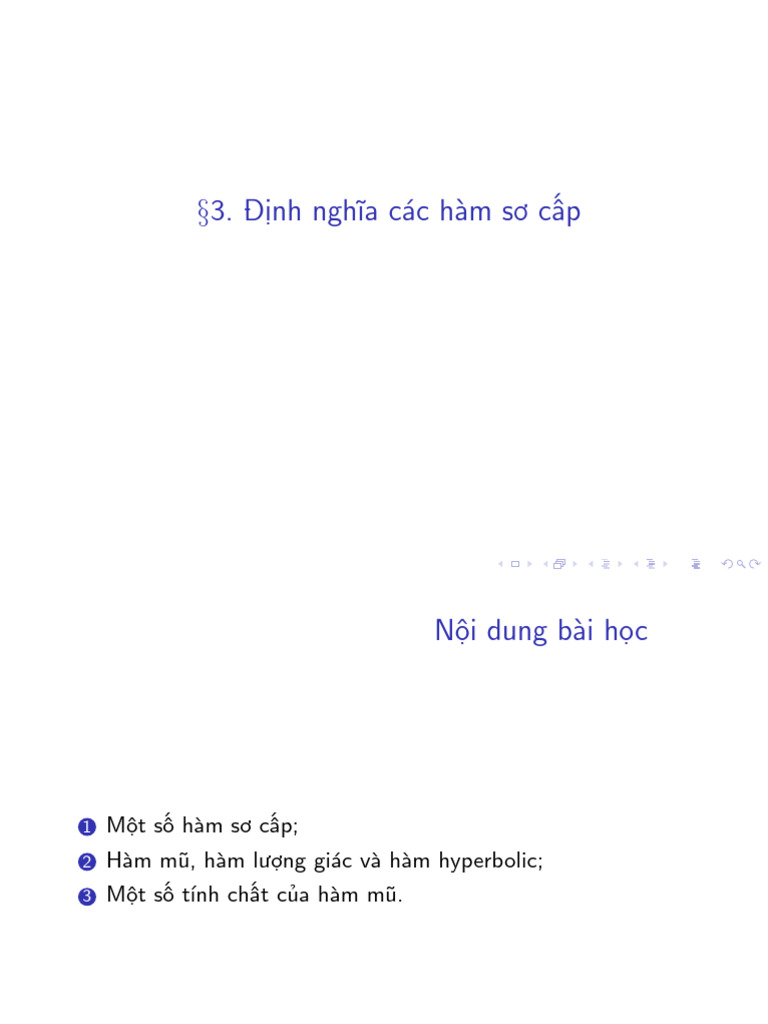 Dinh Nghia Cac Ham So Cap | PDF
