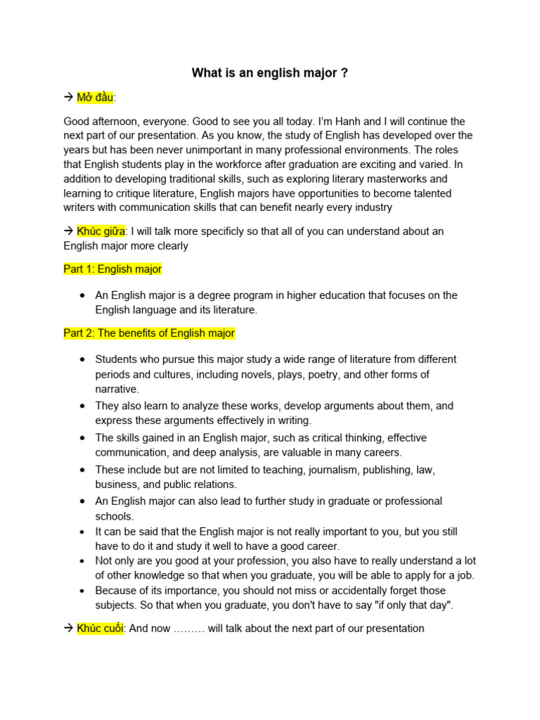 Understanding the English Major Benefits | PDF | Foreign Language Studies