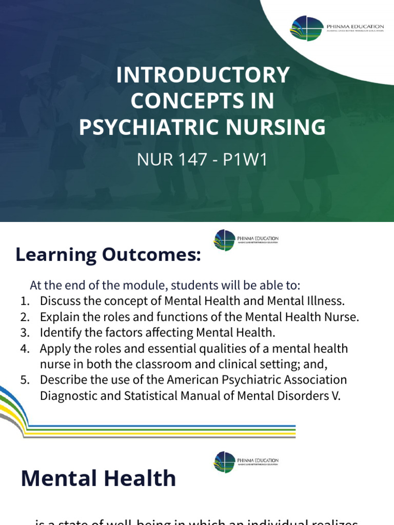 Intro to Psychiatric Nursing Concepts | PDF | Mental Health | Mental ...