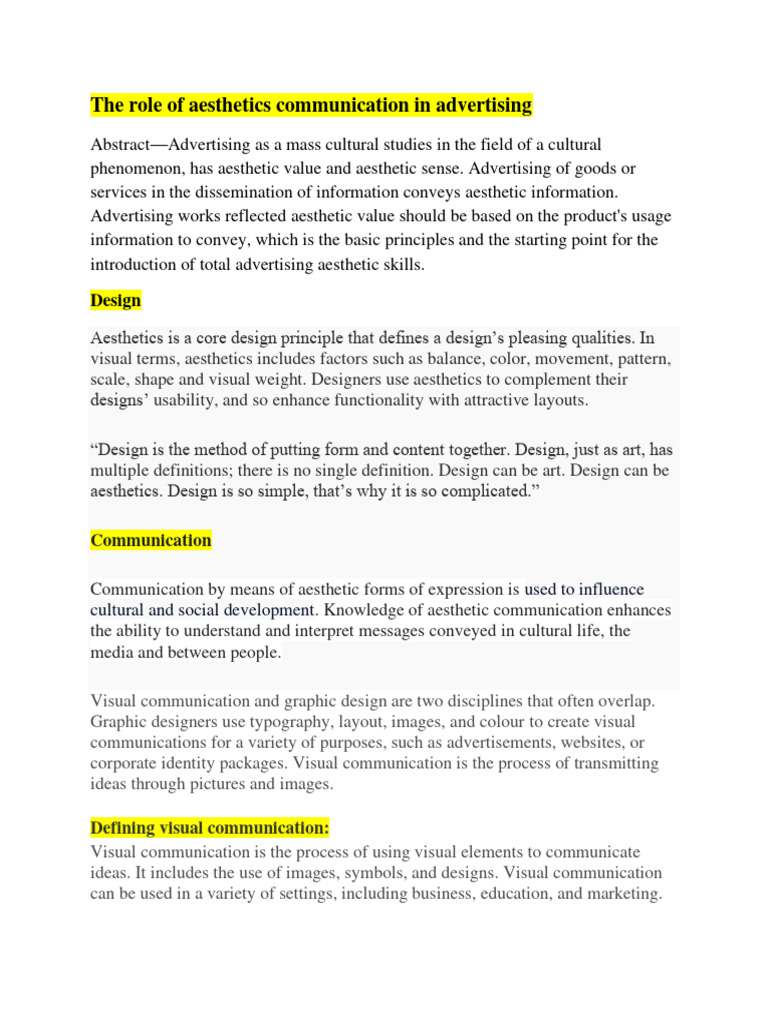 Communication Aesthetics | PDF | Graphic Design | Popular Culture ...