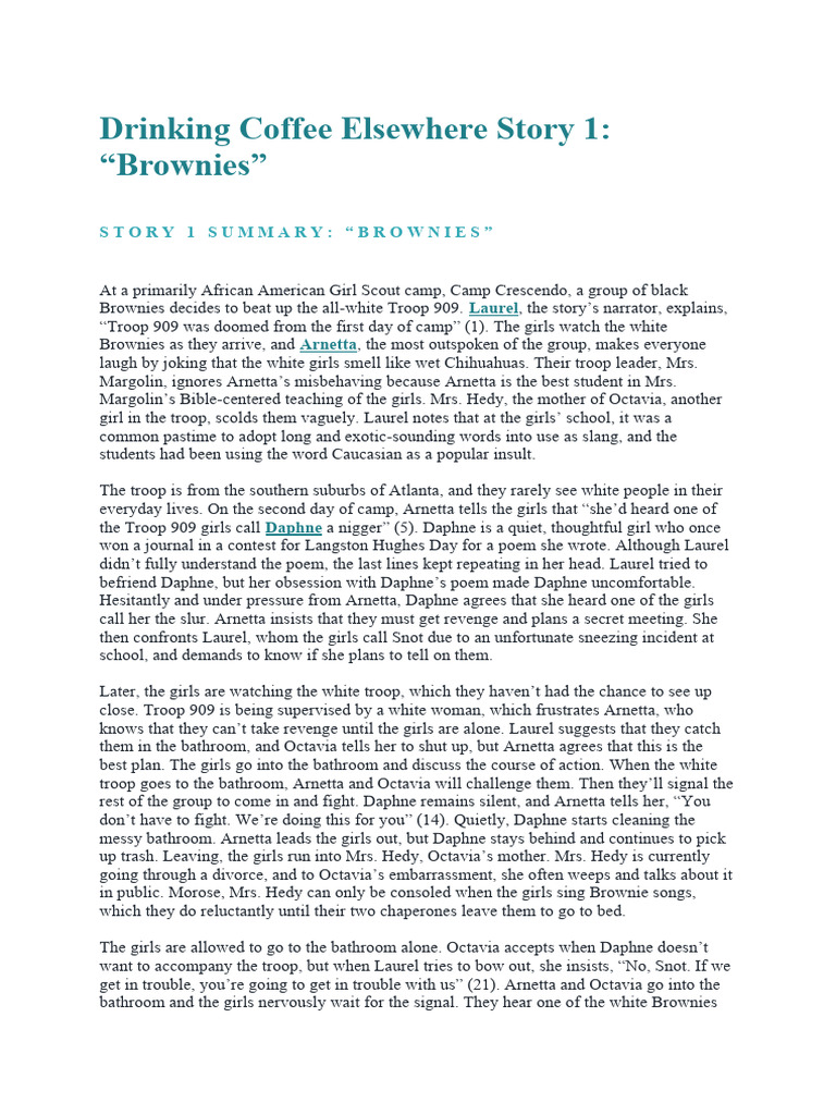 Drinking Coffee Elsewhere - Complete Summary | PDF