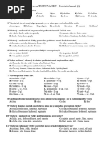 Slovesá - Tematický Test | PDF