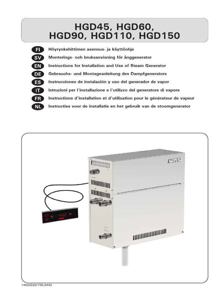 Harvia Steam Generator HGD Series | PDF