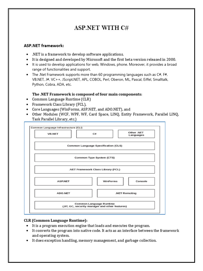 ASP.NET | PDF | Dynamic Web Page | Html Element ASP.NET | PDF | Dynamic Web Page | Html Element