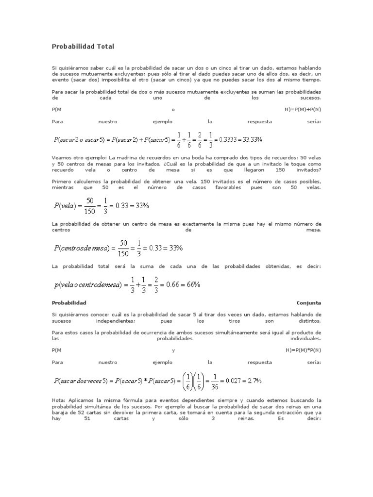 Probabilidad Conjunta | PDF | Probabilidad | Lógica