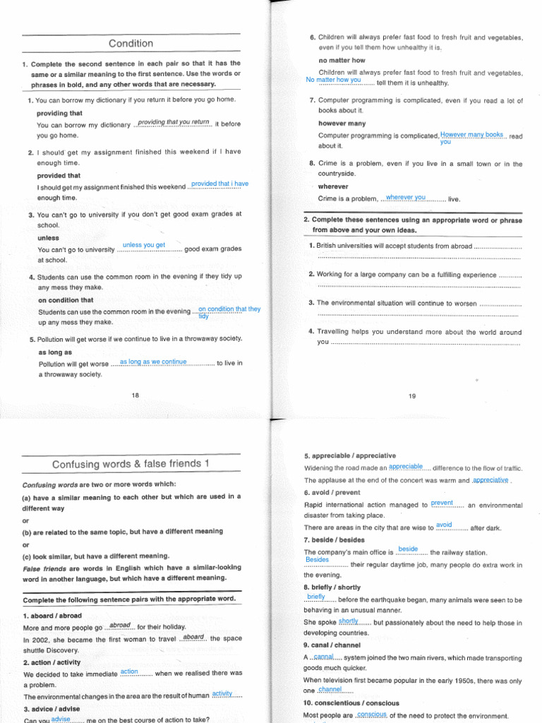 Check Vocab Lower Levels 9 11 | PDF