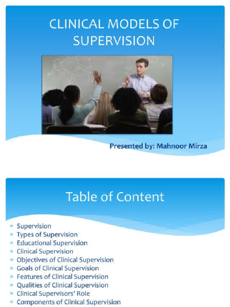 Clinical Model of Supervision | PDF