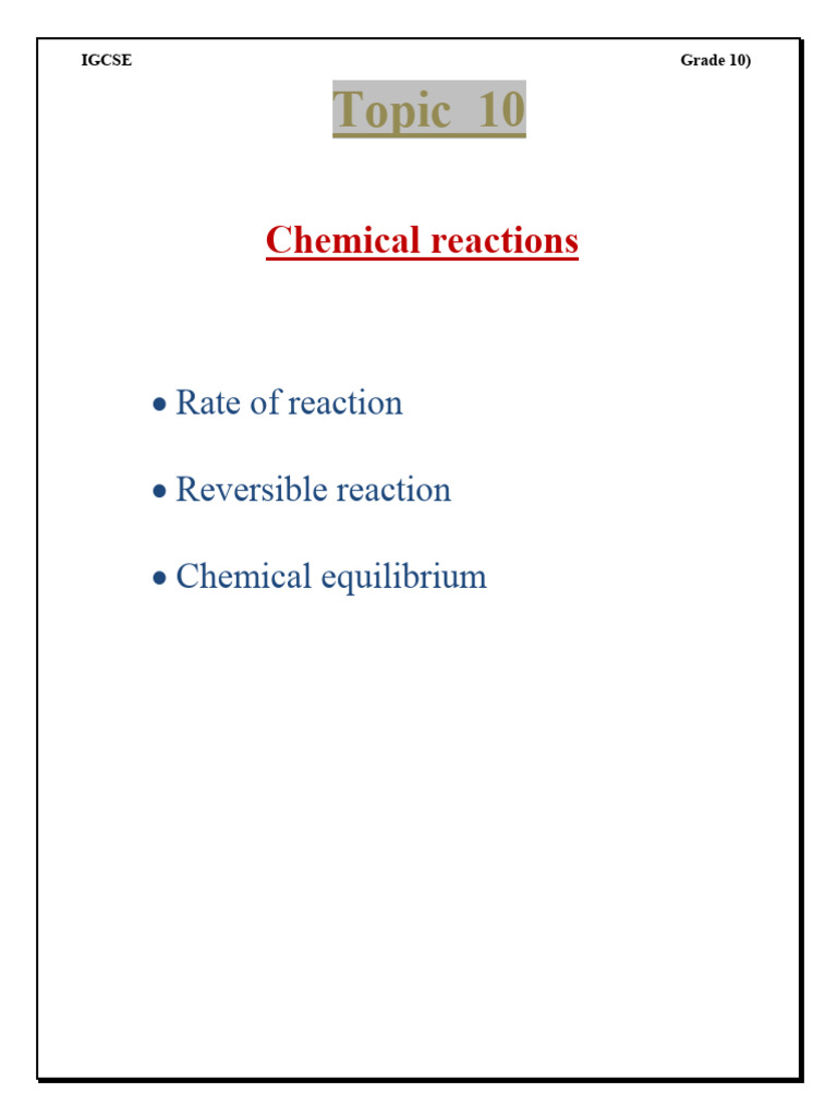 ch.10 Chemical Reactions Answers of Classified | Download Free PDF ...