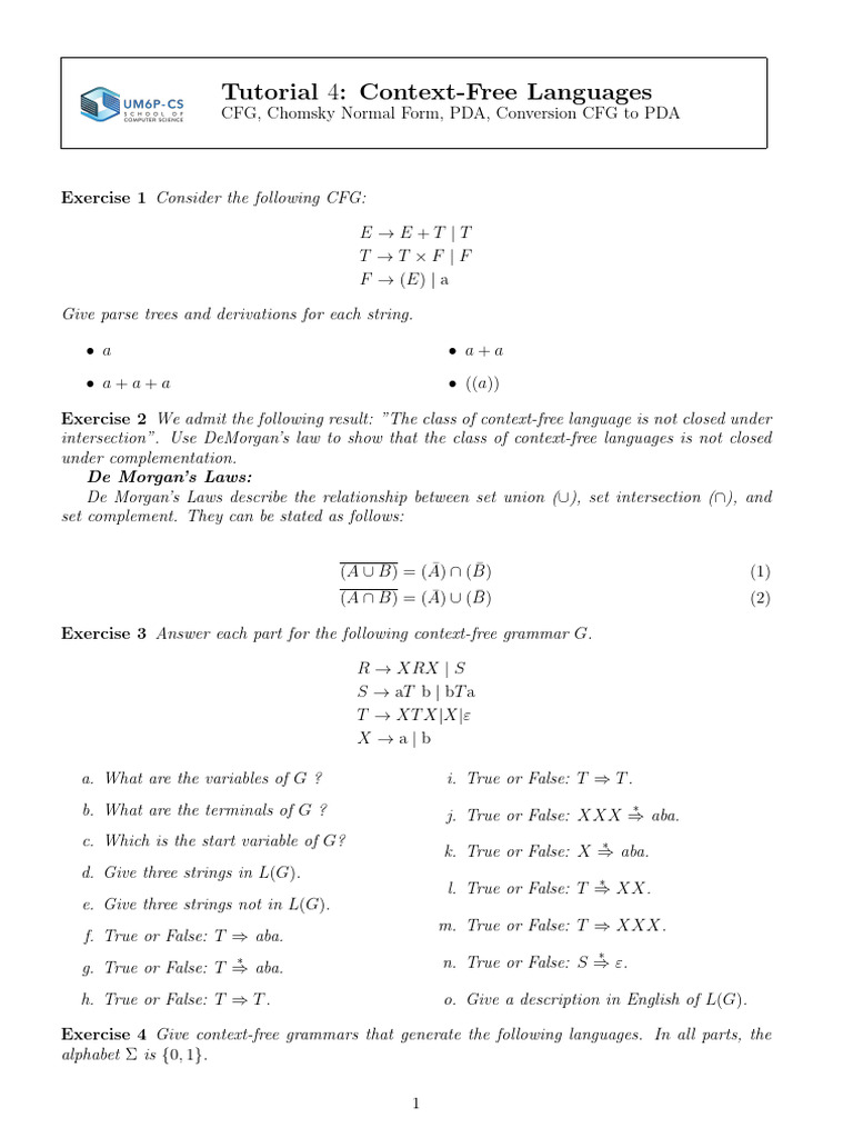 Tutorial 4 | PDF | Linguistics | Metalogic