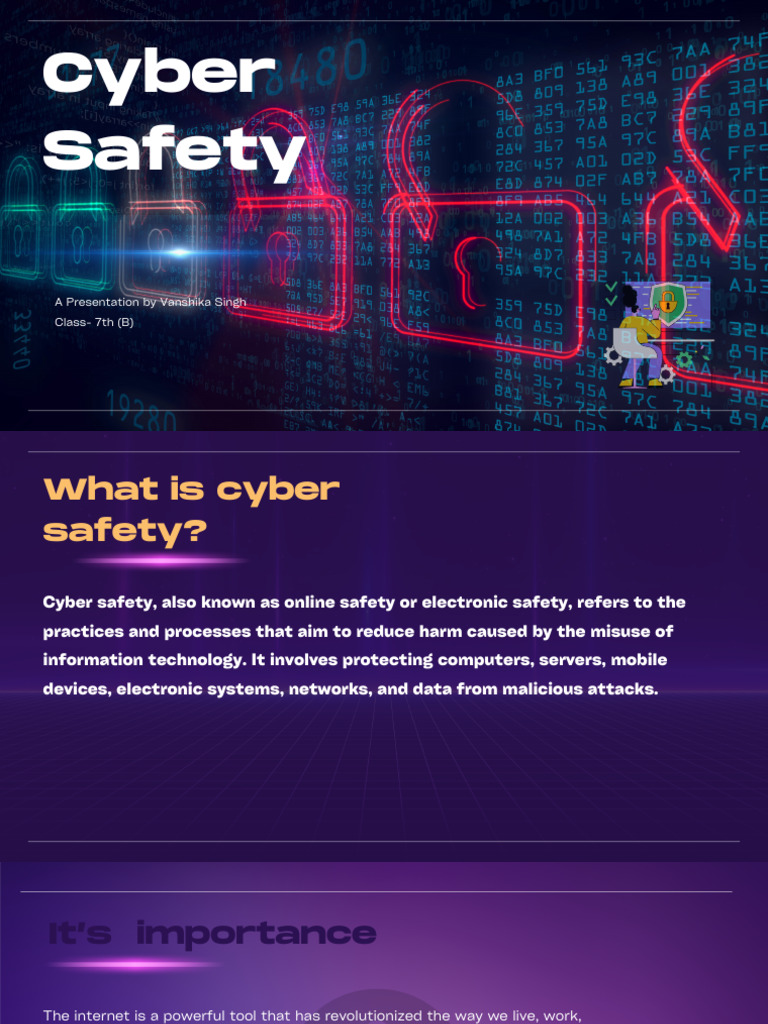 Cyber Safety Presentation | PDF | Security | Computer Security