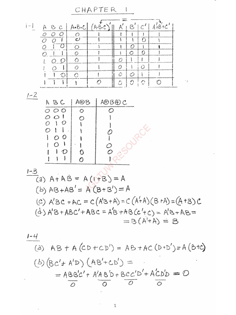 Morris Mano Solutions | PDF