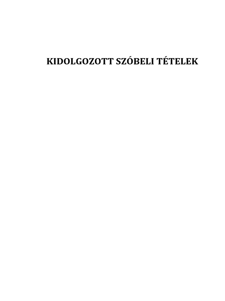 Szakmai Dajka - Szóbeli Tételek | PDF