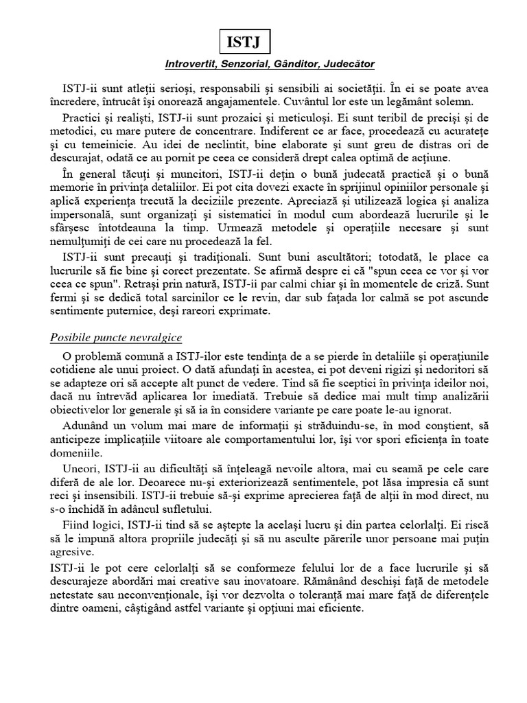 ISTJ | PDF