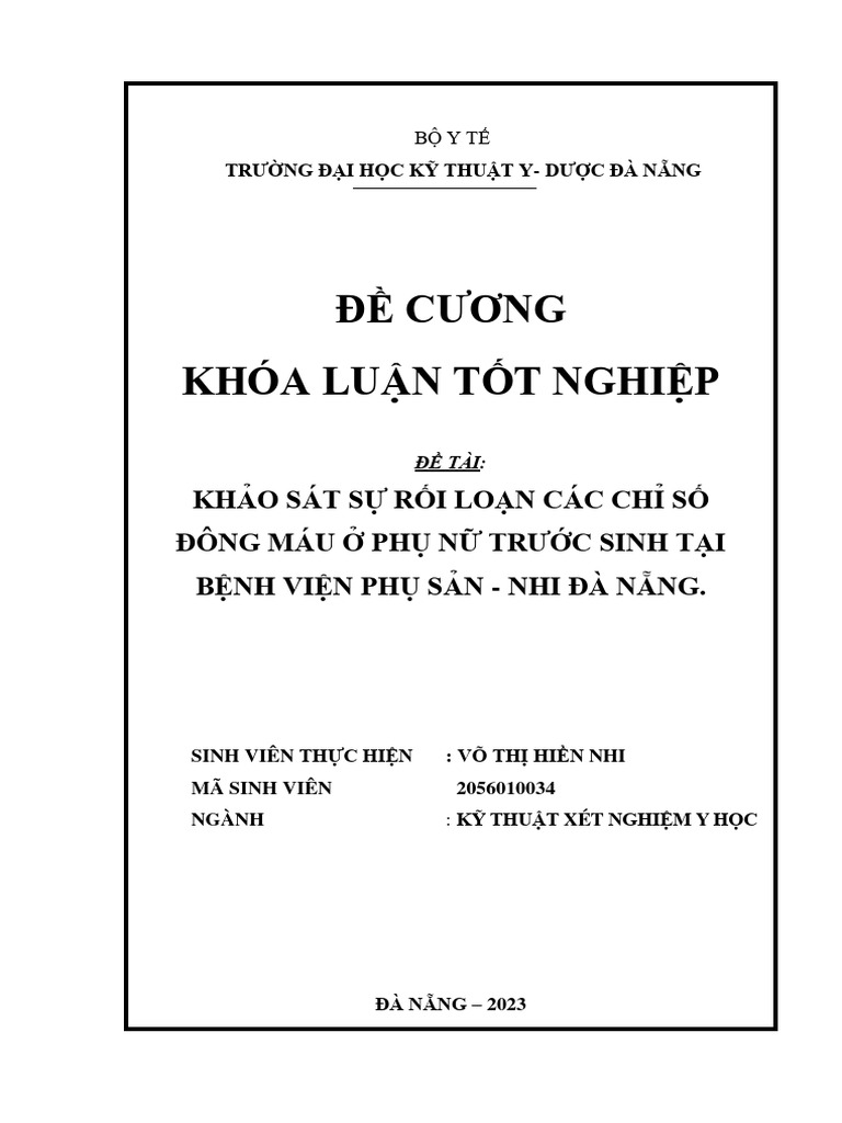 Vo Thi Hien Nhi - Đề Cương KLTN | PDF