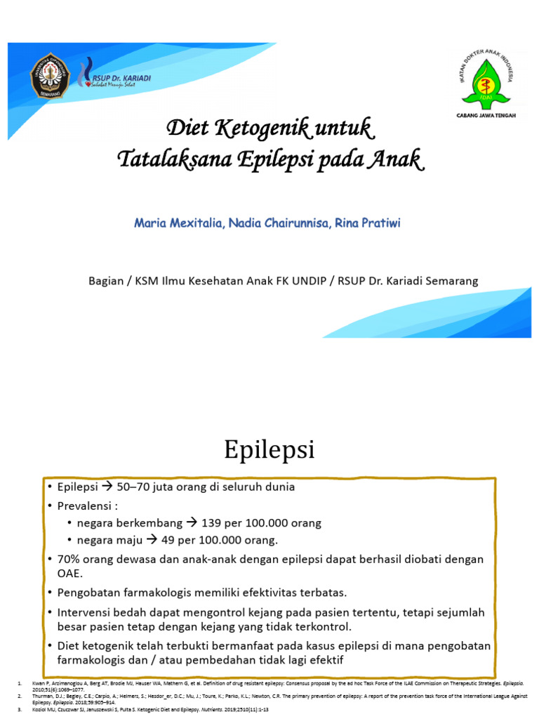 Diet Ketogenik Tatalaksana Epilepsi Pada Anak | PDF Diet Ketogenik Tatalaksana Epilepsi Pada Anak | PDF