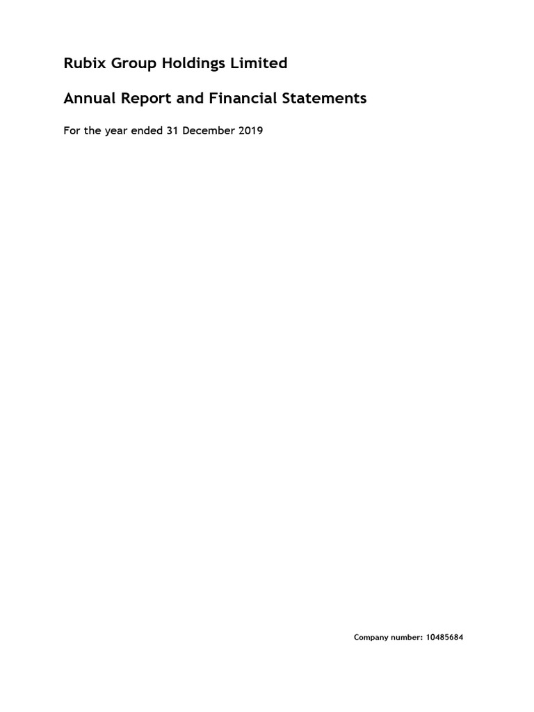 Rubix Group Holdings Limited 2019 Annual Report | PDF | Risk ...