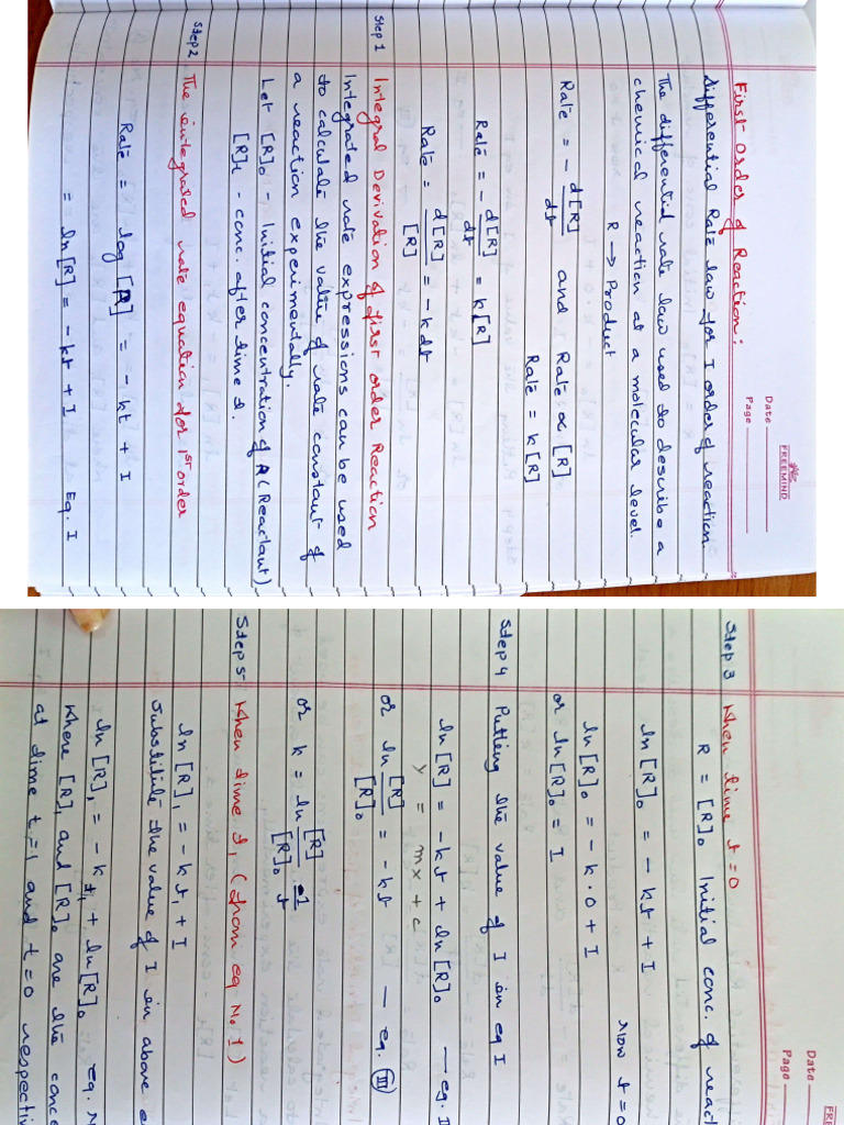 FIRST ORDER (Derivation) | PDF