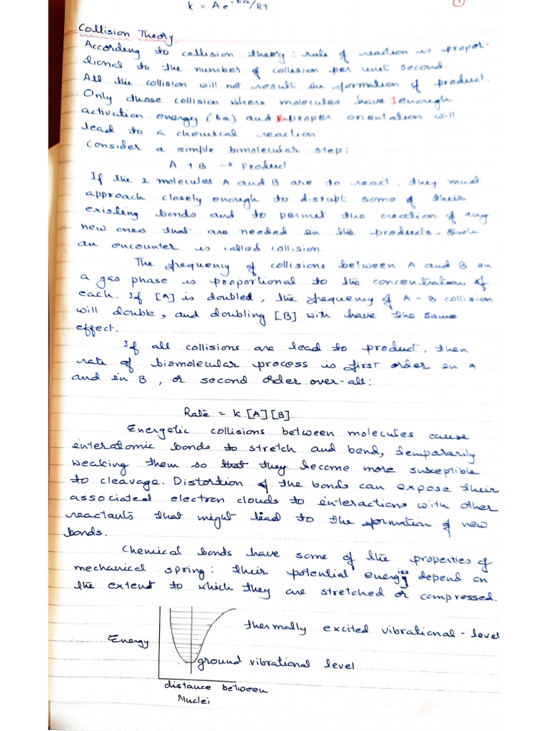 Collision and Transition State Theory | PDF