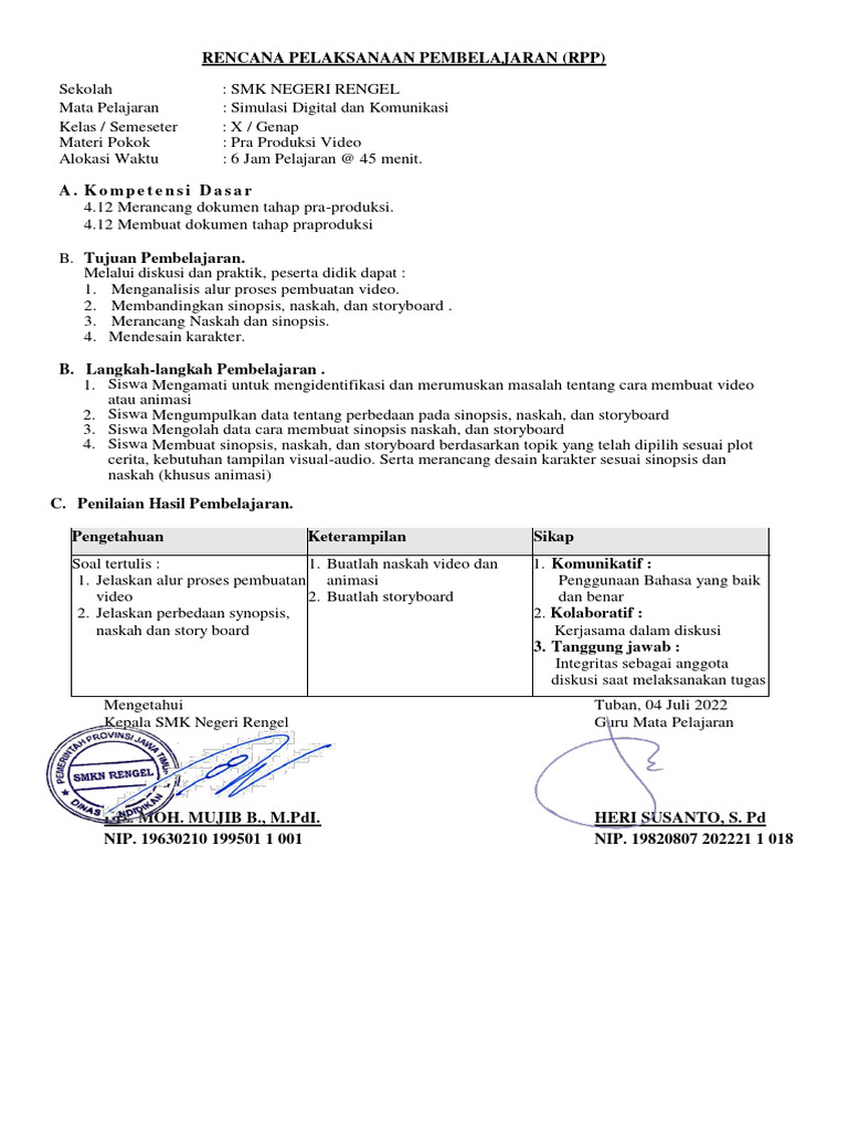 RPP Simdig Bulan Mei 2023 | PDF