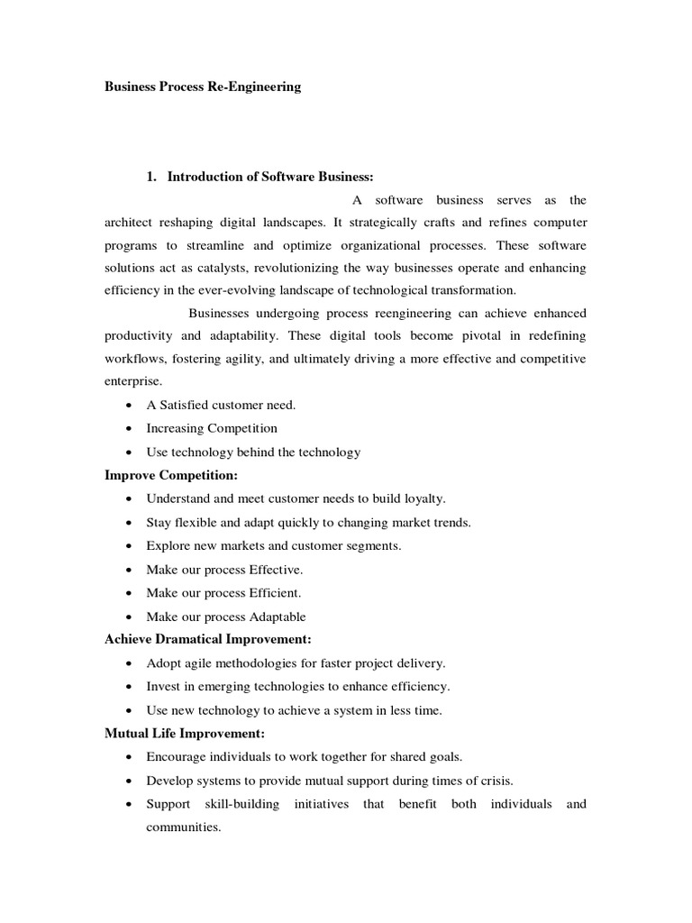 BPR Notes | Download Free PDF | Business Process | Value Chain