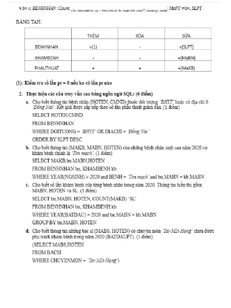 Dap An de Thi CK1 HK20 21 | PDF