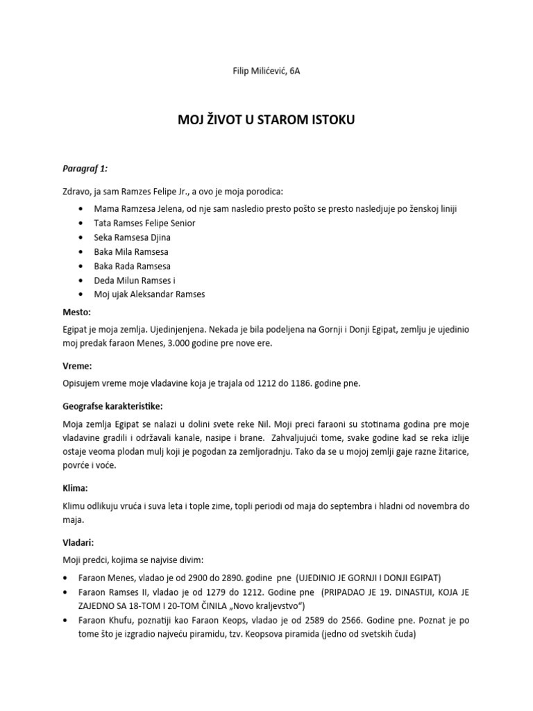 Filip Milicevic G6A Moj Zivot U Starom Istoku | PDF