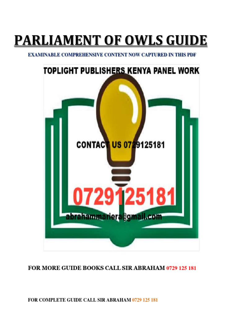 Parliament of Owls Detailed Guide | PDF | Owl | Birds