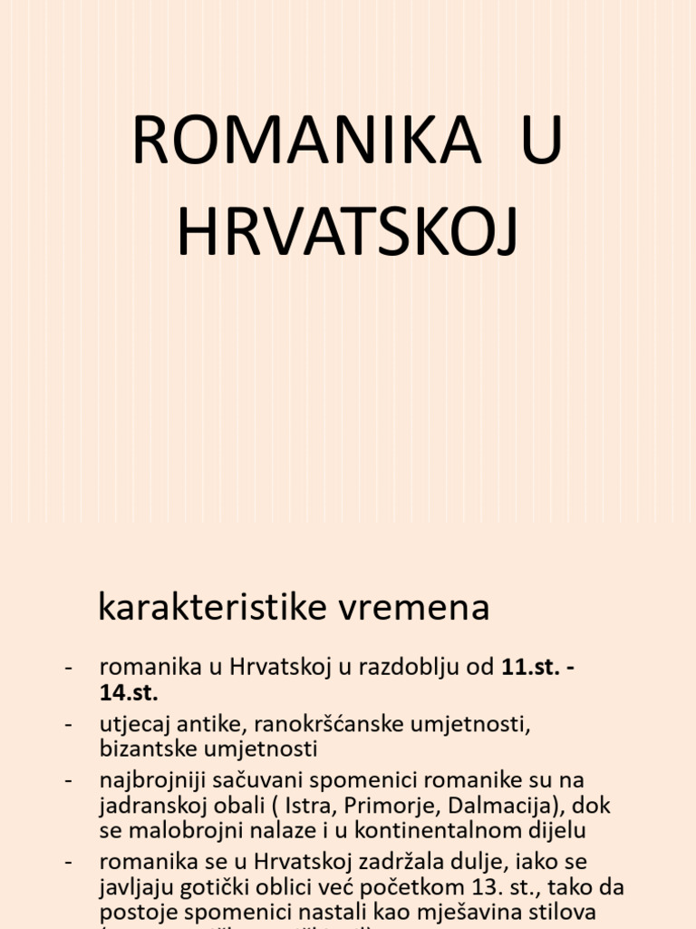 Romanika U Hrvatskoj | PDF