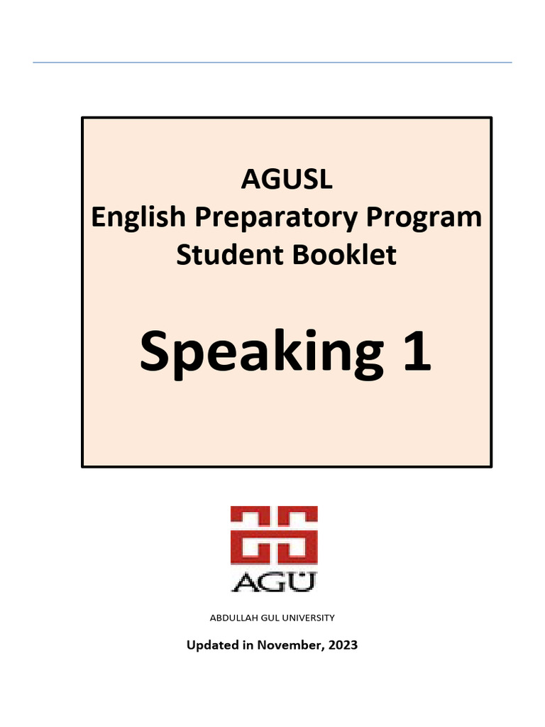Speaking 1 Booklet T52 | PDF