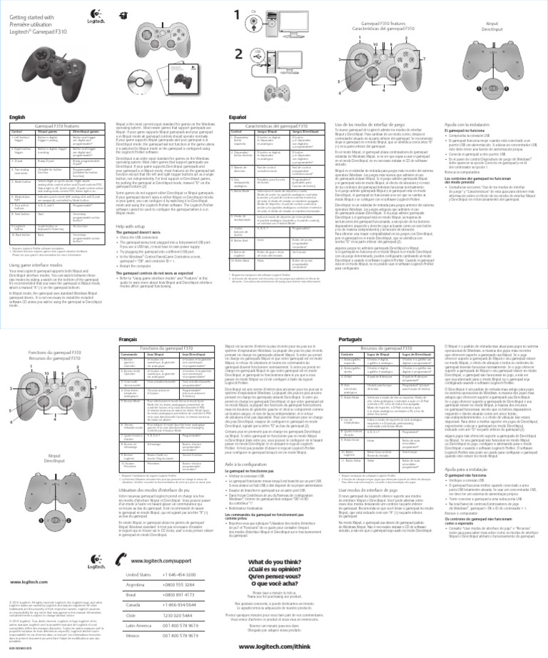 Gamepad f310 GSW | PDF