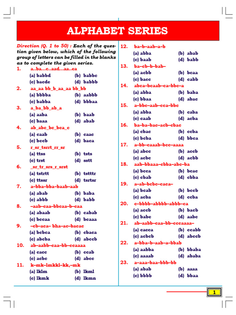 090) Alphabet Series PDF - PDF | PDF