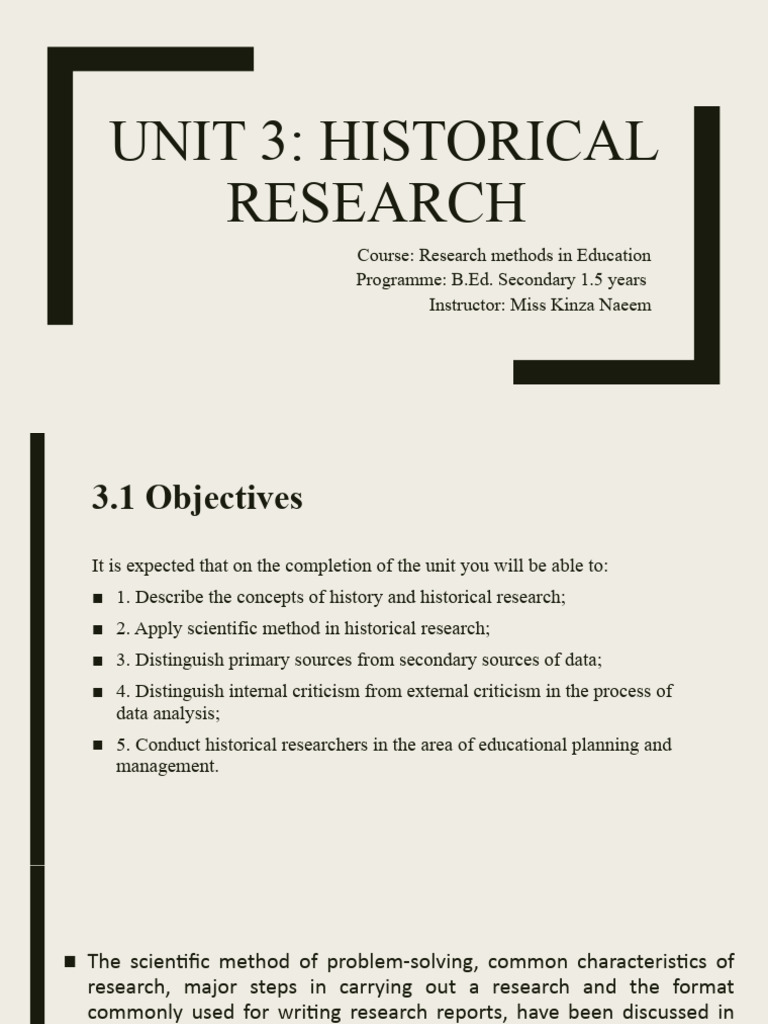 Unit 3 Historical Research | PDF | Hypothesis | Science