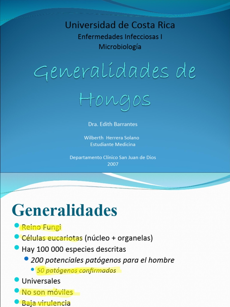 Generalidades de Hongos | PDF | Espora | Hongo
