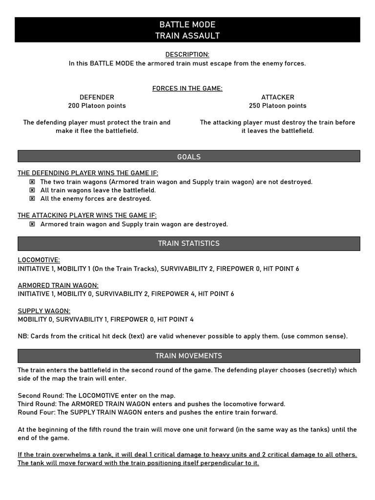 Battle Mode - Train Assault | PDF | Tanks | Train