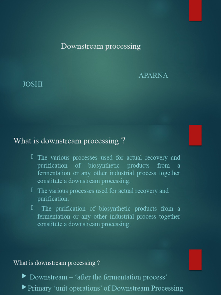 Downstream processing | PDF | Chromatography | Adsorption
