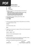 Biology Form 1 End Term 1 Exam 2021 Questions and Answers | PDF ...