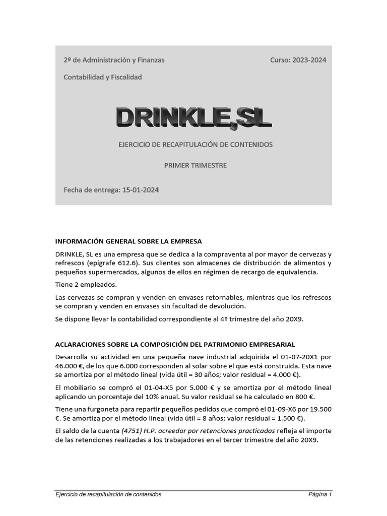 Ejercicio Final Primer Trimestre | PDF